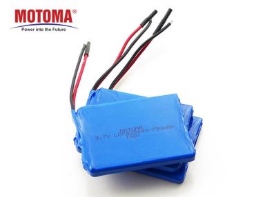 China 750mah a bateria recarregável IEC62133 UN38.3 MSDS do polímero do lítio de 3,7 volts aprovou à venda