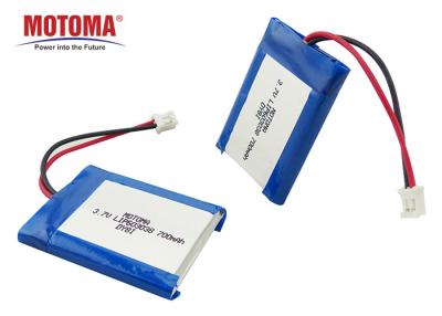 中国 高エネルギー密度IOT電池のパック3.7V 700mAh 6x30x38mm 販売のため