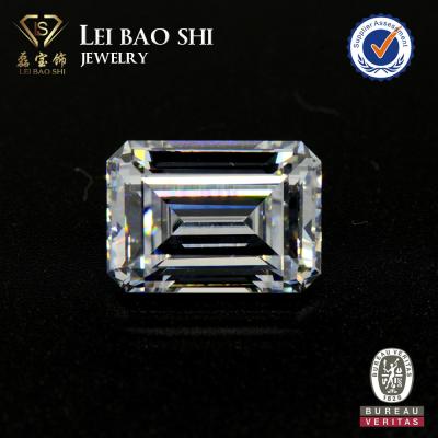 China AAA/AAAAA Grade CZ Stone White Cubic Zirconia With Emerald Step Cut In Size 14*10mm for sale