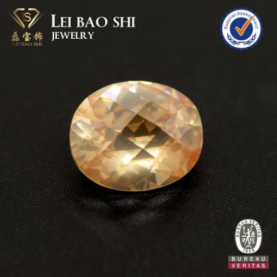 China High Quality Oval Shape Chess Checker Cut Cubic Zirconia CZ Stone In Any Size For Ring for sale