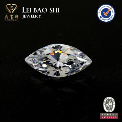 China 5A Grade(Korean machine cut) White Marquise Brilliant faceted gemstone Cubic Zirconia for sale