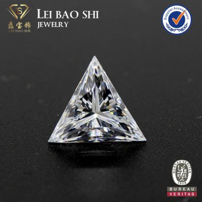 China AAAAA Grade White  triangle cut  faceted gemstone Cubic Zirconia for sale