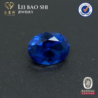 China high quality oval shape deep blue synthetic spinel 113# loose gemstone with wholesale price for sale