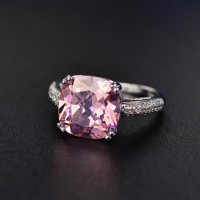 China Wholesale new arriving big single square cut cz stone wedding rings jewelry for sale
