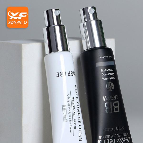 Quality Luxury Empty Plastic 15ml 30ml 50ml BB Eye Cream Lotion Tube Airless Pump Squeeze Sugarcane Soft Touch Cosmetic Tubes for sale