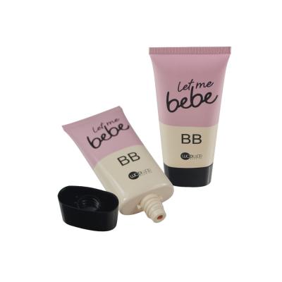 China squeeze wholesale printing LOGO pe empty cosmetics lotion tube 40g 60g 80g 100g 120g bb cream plastic tube packaging con for sale