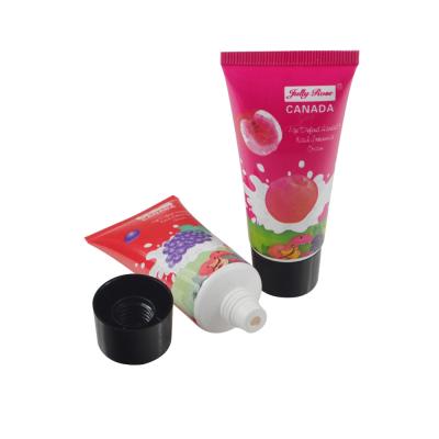 China Plastic Round Empty Facial Cleanser Eye Cream Shadow Container Hand Care Lotion Tube With screw on Lid for sale