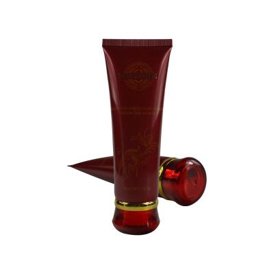 China Custom empty soft cosmetic hand cream packaging squeeze round tube yellow for sale