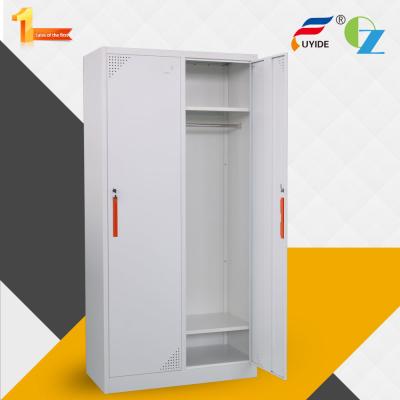 China Popular design long using time for staff  2 door locker cabinet steel storage locker for sale