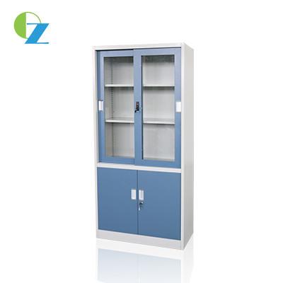 China Popular design colorful metal swing & glass sliding door steel cupboard for sale