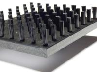 China Dustproof Panel Lath Brushes for CNC Deburring with HDPE Base - Custom Nylon Filament Options for sale