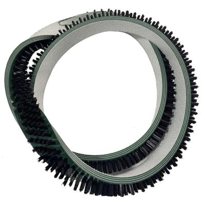 China Industrial Belt Brush Conveyor Belt Cleaning Brush Rubber PVC Base for sale