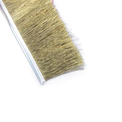 China Stainless Steel Base Polypropylene Strip Brushes Metal Channel Strip Brushes Custom for sale