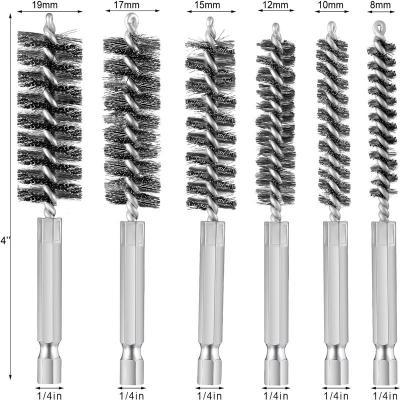 Cina Tube Twisted Stainless Steel Wire Brushes For Cleaning Pipe Holes in vendita