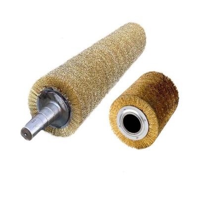China Industrial Coppered Steel Wire Brush Roller Polishing For Wood Floor Sanding Drum for sale