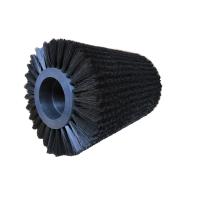 China Industrial Cylindrical Conveyor Cleaning Roller Brush Customizable Nylon PP Bristle for sale