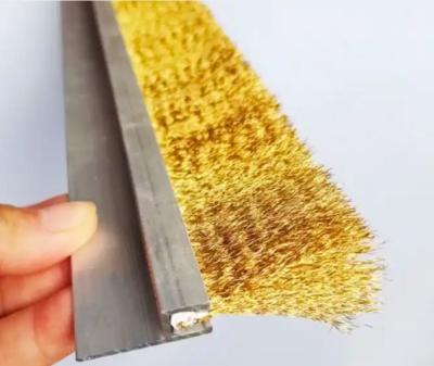 China Custom Conductive Corrosion-Resistant Brass Tape Brush H/f/t Strip Brush for sale
