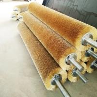 China Industrial Copperply Wire Roller Brush for Heavy Cleaning Rust Polishing 150mm for sale