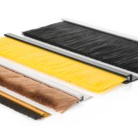 China Custom Nylon Strip Brush with Aluminum Support for Door Sealing Dustproof 10mm for sale