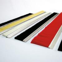 China Custom Nylon Strip Brush with Aluminum Support for Door Sealing Dustproof 10mm for sale