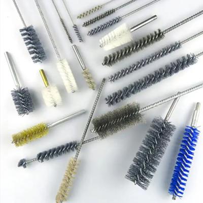 Pinceau de nettoyage interne pour tubes en fil de nylon en acier inoxydable