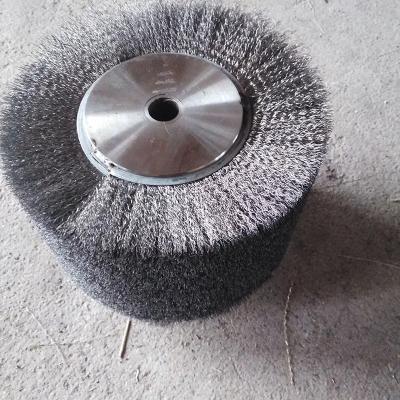 China Customized 0.3mm Stainless Steel Wire Roller Brush For Remove Hard Paint From Metal for sale
