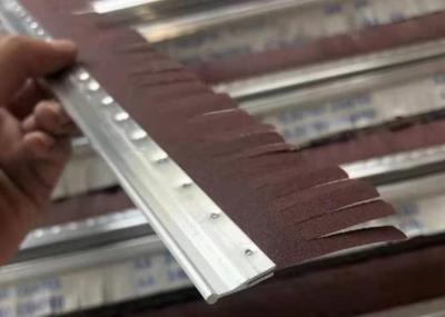 China Anpassungsfähige Industriegröße O-förmige Aluminiumlegierung Basismaterial Bürste Aluminiumoxid Streifenbürste zum Polieren von Holz zu verkaufen