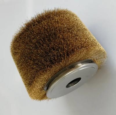 China Industrial Wood Polishing Machine Brass Wire Roller Brush for sale