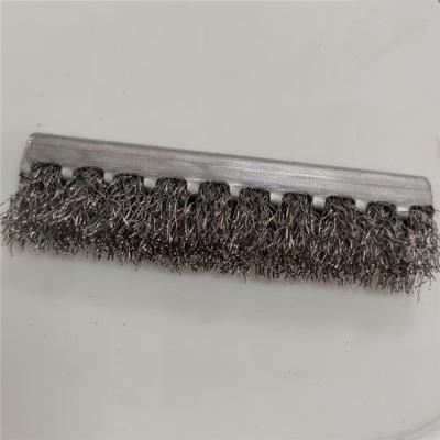 China Customized Double Band Strip Brushes Steel Black Brush Strip for sale