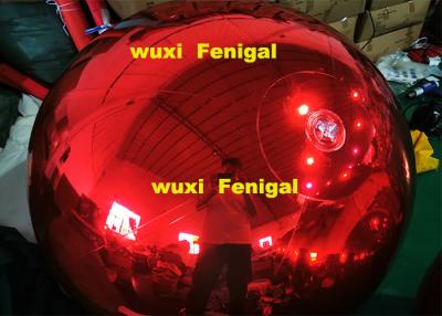 China 6.5ft Opblaasbare de Decoratie Rode Groene Gouden van Chtistmas van de Spiegelballon Te koop