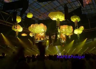 China Big Inflatable Cloud Balloon Decoration With Lights For Concert Stage Or Party Decoration for sale