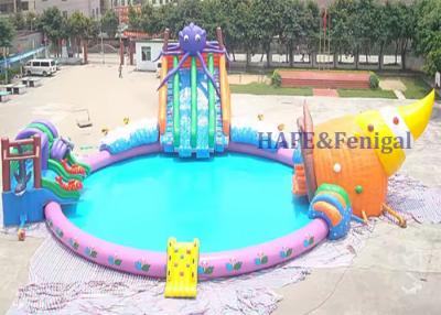 China Giant Inflatable Water Slide With Pools Swimming Ball Toys Pools Inflatable Water Park With Pool for sale