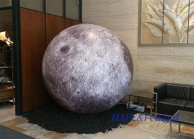 China Decoration Advertising Inflatable 2.5M Moon Model With Led Light Large Inflatable Moon Balloon for sale
