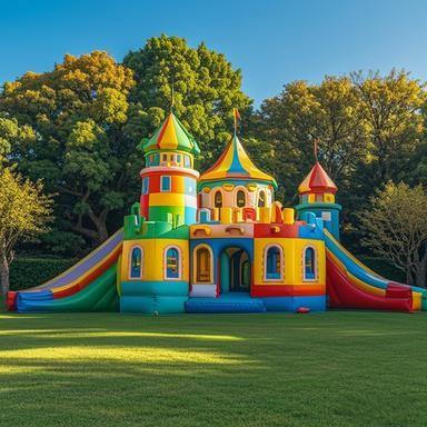China 16'L X 13'W X 10'H Inflatable Party Castle Bounce House Giant Inflatable Slide Powerful UL-Approved Blower for sale
