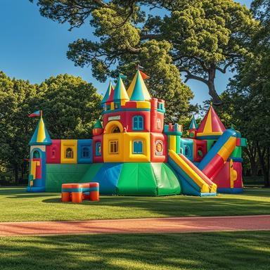 China 16'L X 13'W X 10'H Inflatable Party Castle Bounce House Giant Inflatable Slide Powerful UL-Approved Blower for sale