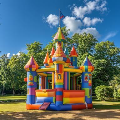 China 16'L X 13'W X 10'H Inflatable Party Castle Bounce House Giant Inflatable Slide Powerful UL-Approved Blower for sale