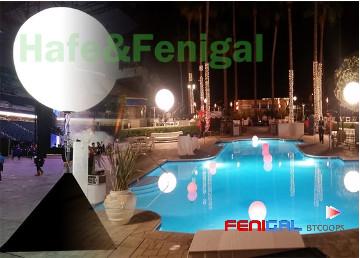 China 90cm Inflatable RGB LED Event Lighting Balloon 400w/800w For Outdoor Camping Parties Decoration for sale