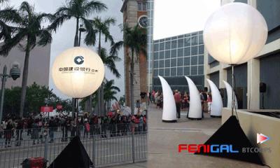 中国 800W 充電可能なLEDライトバルーン 三脚付き 強力な屋外広告 販売のため