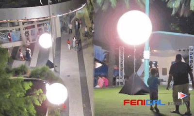 中国 高明度の充電可能な月面イベント照明風船 480W AC LEDランプの珠が夜空を照らす 販売のため