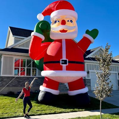 Cina Giant Outdoor 26ft Papà Noel gonfiabile Decorazioni di Natale Giardino Parco di Natale in vendita