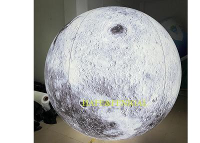 Cina 2m / 6.5ft gonfiabile Grigio Luna Pianeta con luce appesa per Decorazione Eventi in vendita