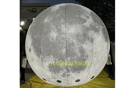 Cina 2m / 6.5ft gonfiabile Grigio Luna Pianeta con luce appesa per Decorazione Eventi in vendita
