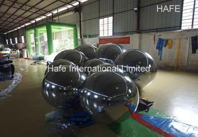 China Silver Golden Current Stock Inflatable Mirror Ball Reflection Beauty Surround For Theme Show for sale