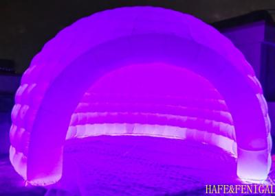 China 5m Luminous Inflatable Igloo Tent For Outdoor Activities Exhibitions Mobile Stalls for sale