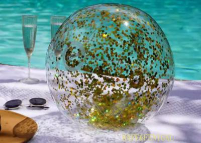 중국 0.5m 작은 붓기 투명한 해변 공 내부에서 반짝이는 해변 수영장 파티 판매용