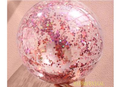 중국 0.5m 작은 붓기 투명한 해변 공 내부에서 반짝이는 해변 수영장 파티 판매용