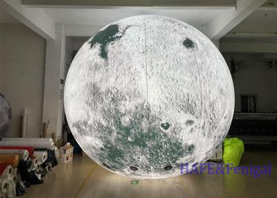 Cina Pianeta Luna Grigio gonfiabile con luci LED appese per l'evento Decorazione dell'atmosfera del festival in vendita