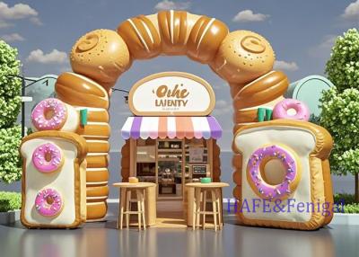 중국 맞춤형 PVC 야외 쇼핑몰 상점 붓기 광고 장식 빵 도넛 아치 판매용