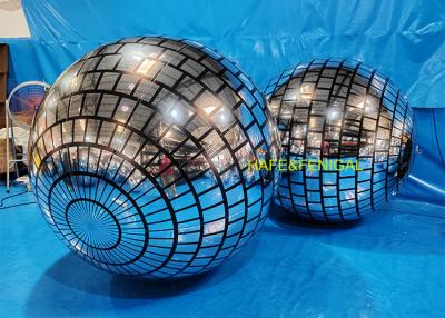 China 1.5m 2m PVC Zilver Opblaasbare Disco Spiegelballonnen Voor Dansfeest Nachtclub Decoratie Te koop