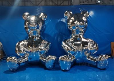 2m Oso de Plata Publicidad Inflable Espejo Bola Espacio Atmosfera Decoración PVC